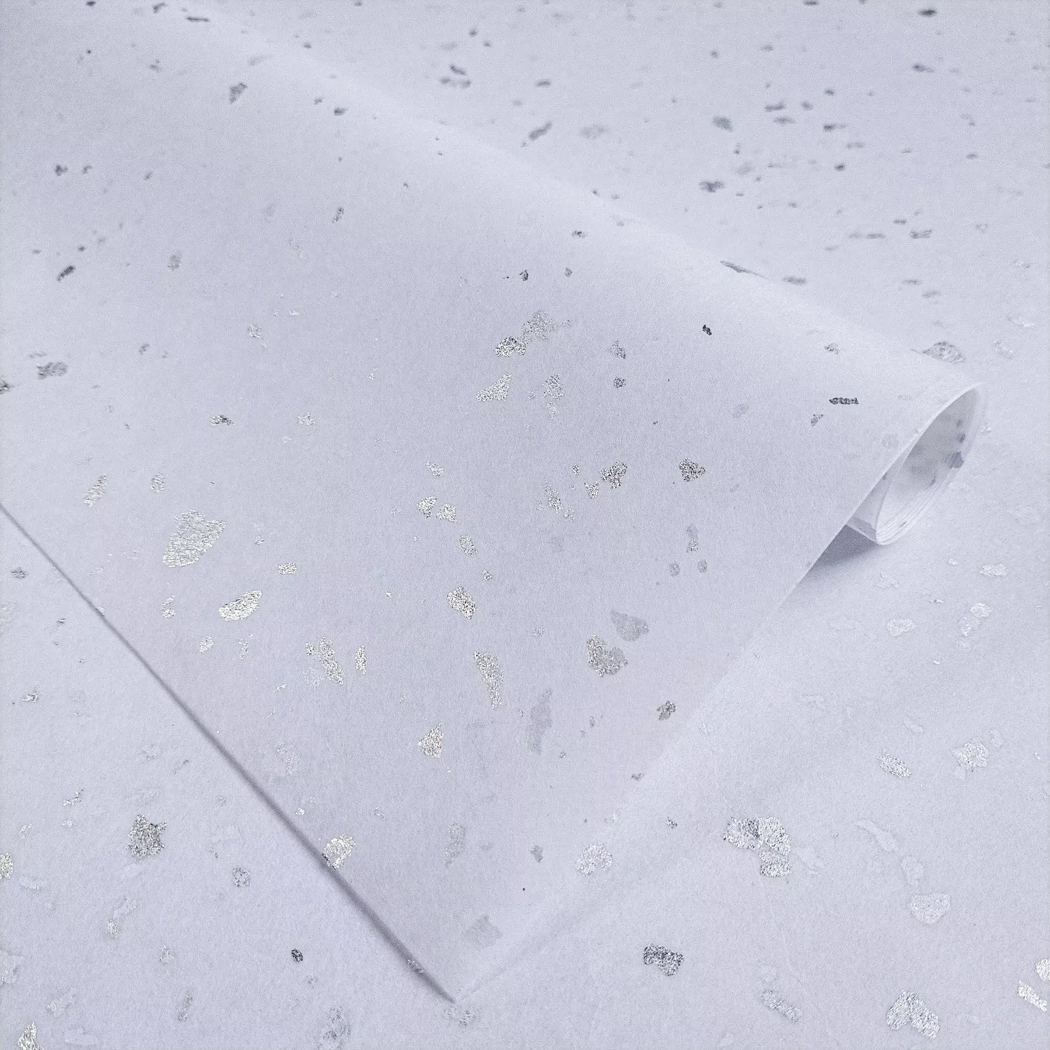 Silver Flake White Kozo Paper | Mulberry Paper by Kozo Studio