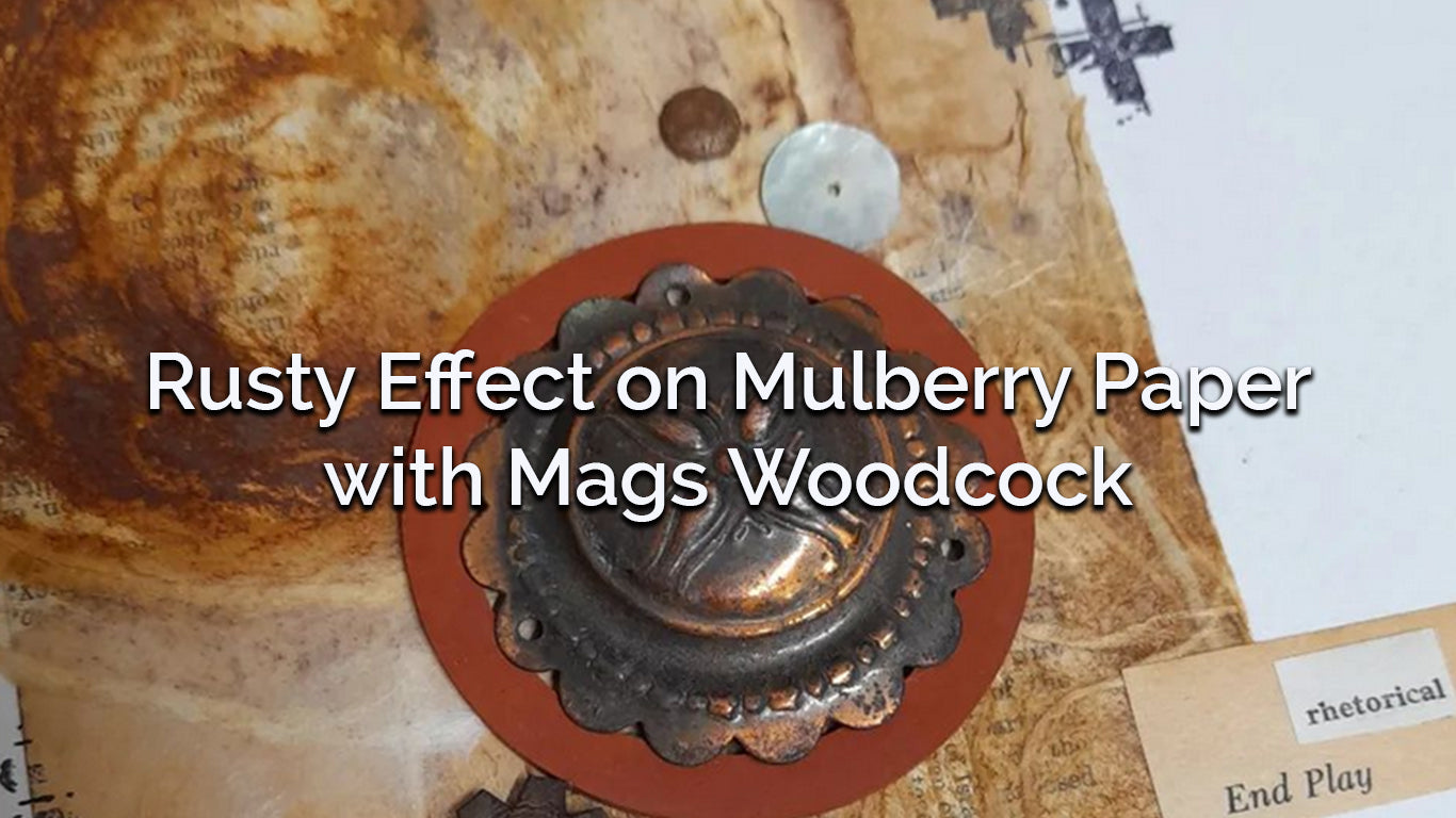 Mags Woodcock を使用して楮紙に錆びた効果を作成する – Kozo Studio